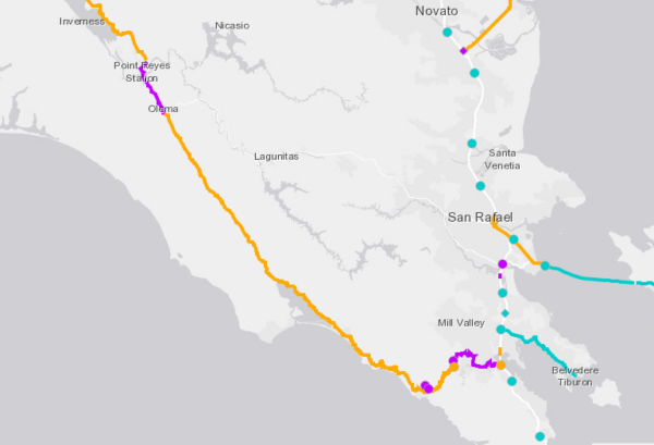 Caltrans Plans Better Bicycling Along & Across Marin's Highways